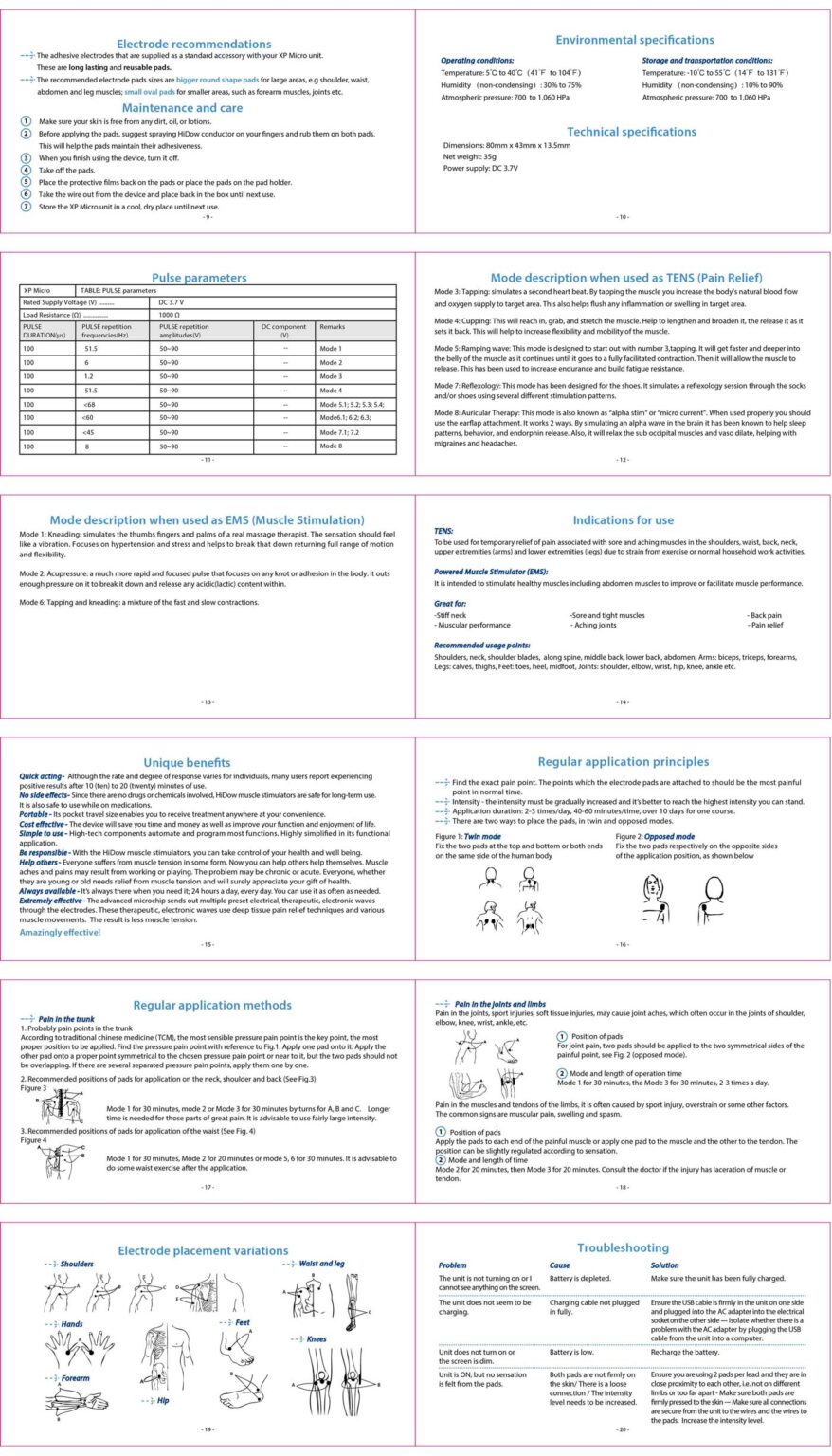 XP MICRO User Manual | HiDow International