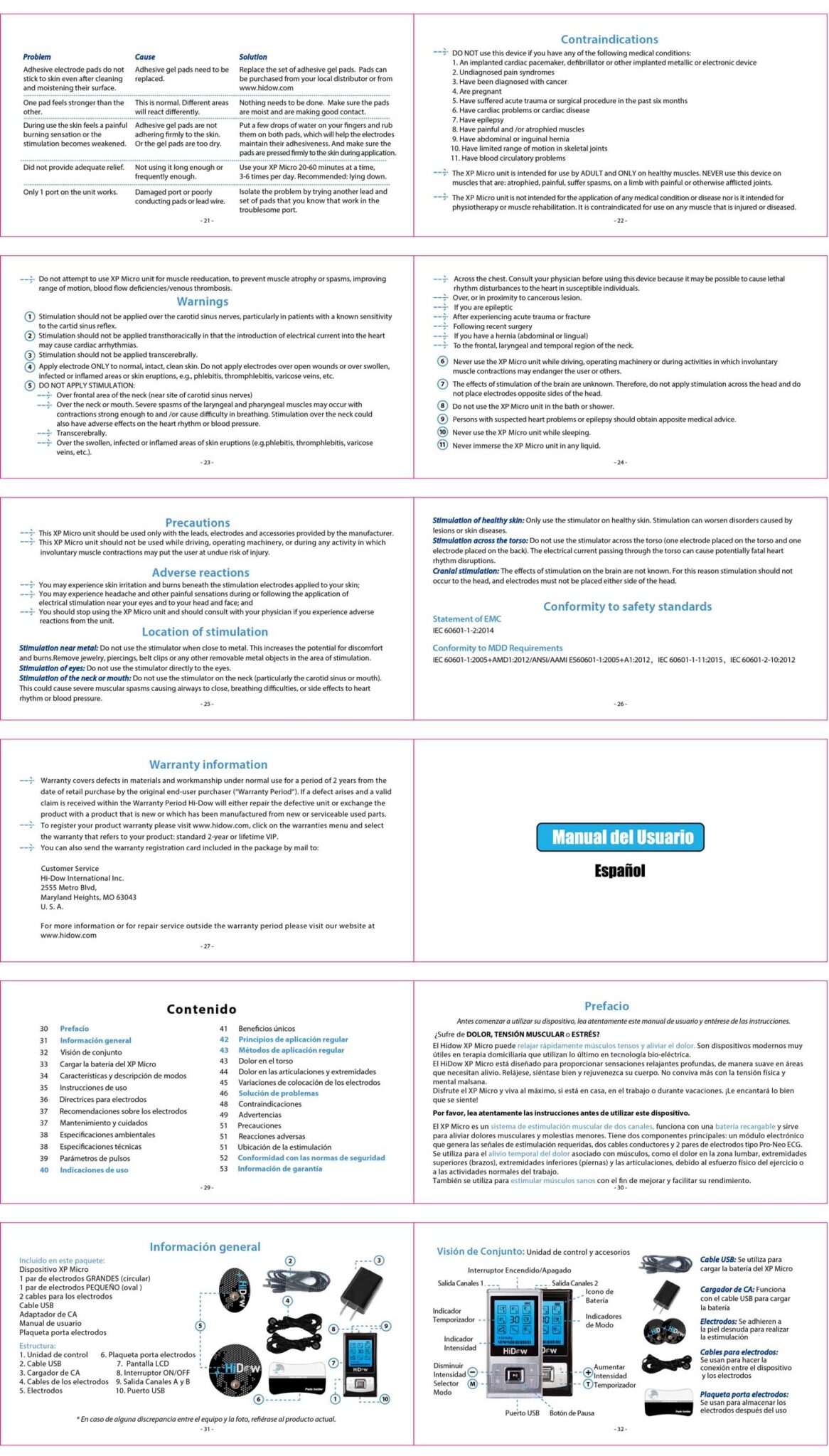 XP MICRO User Manual | HiDow International
