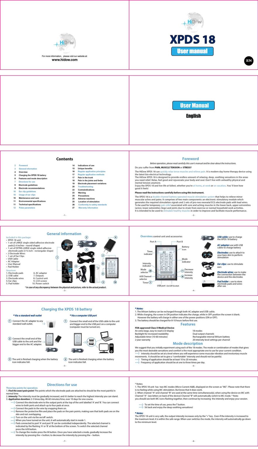 XPDS18 User Manual | HiDow International