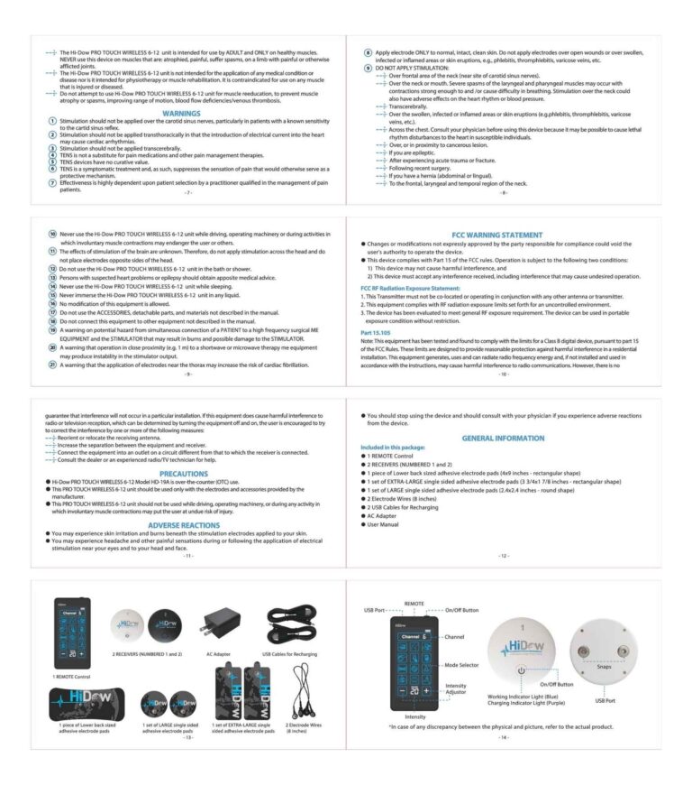 PRO TOUCH 6-12 User Manual | HiDow International