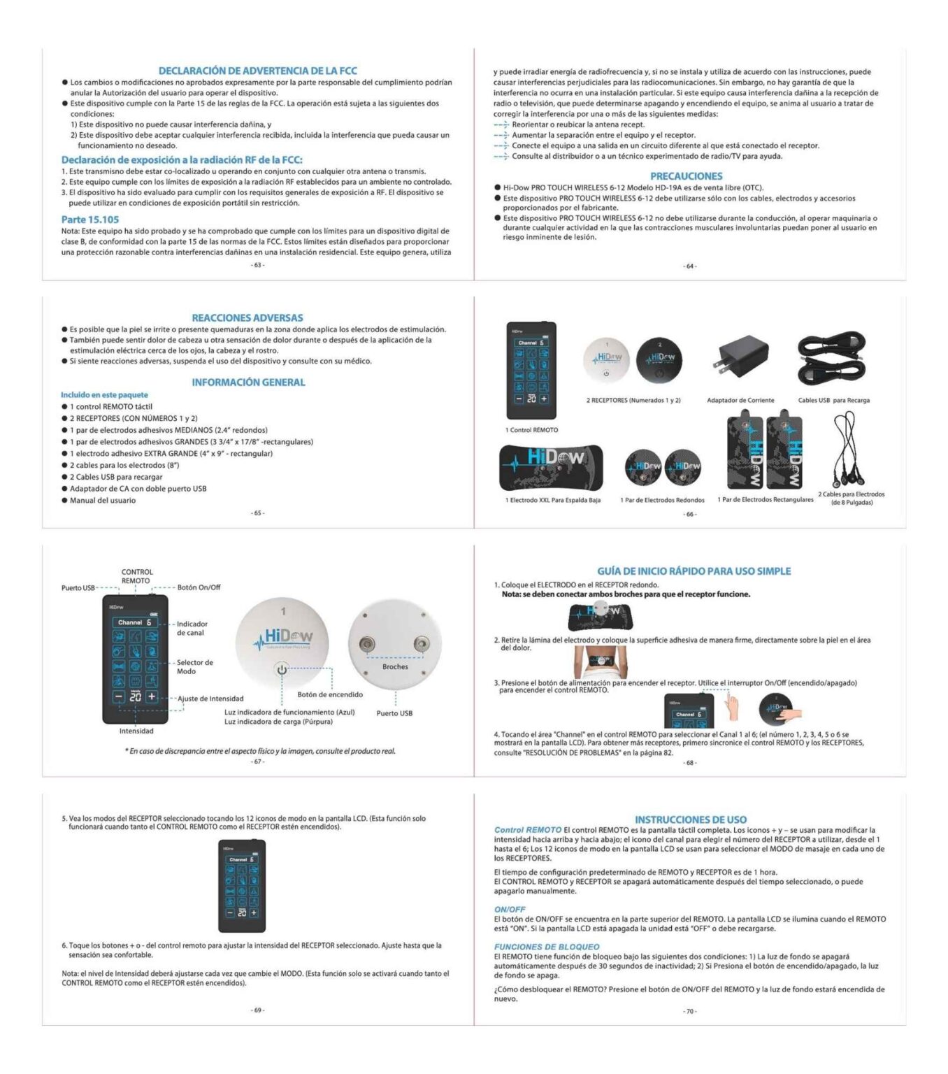 PRO TOUCH 6-12 User Manual | HiDow International